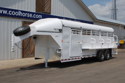 2012 Hughes Trailers 2012 Hughes White 6'x22' Stock Combo (Demo)