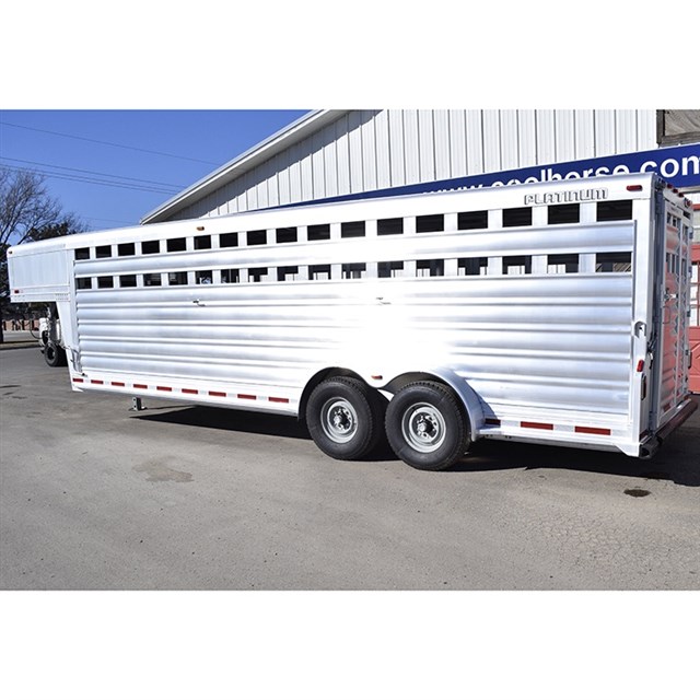 2017 Platinum Platinum 24' Stock Trailer Upgraded Bull Package