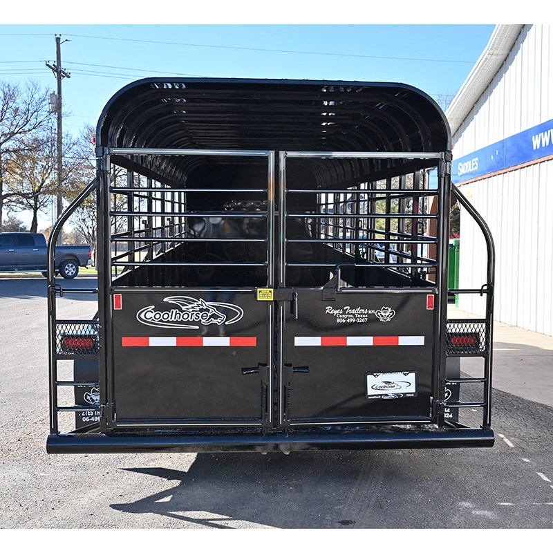 2024 Reyes 2022 Reyes 6'8" x 24' Stock Trailer- Black