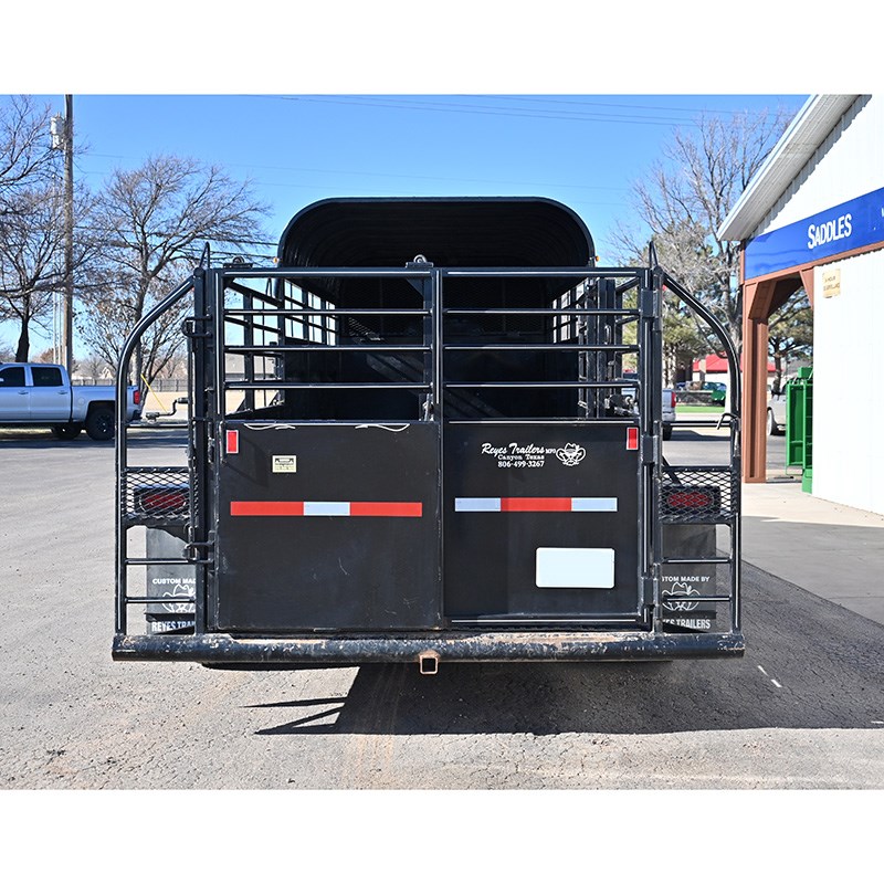 2020 Reyes 6'x20' Half Top Stock Trailer-Black