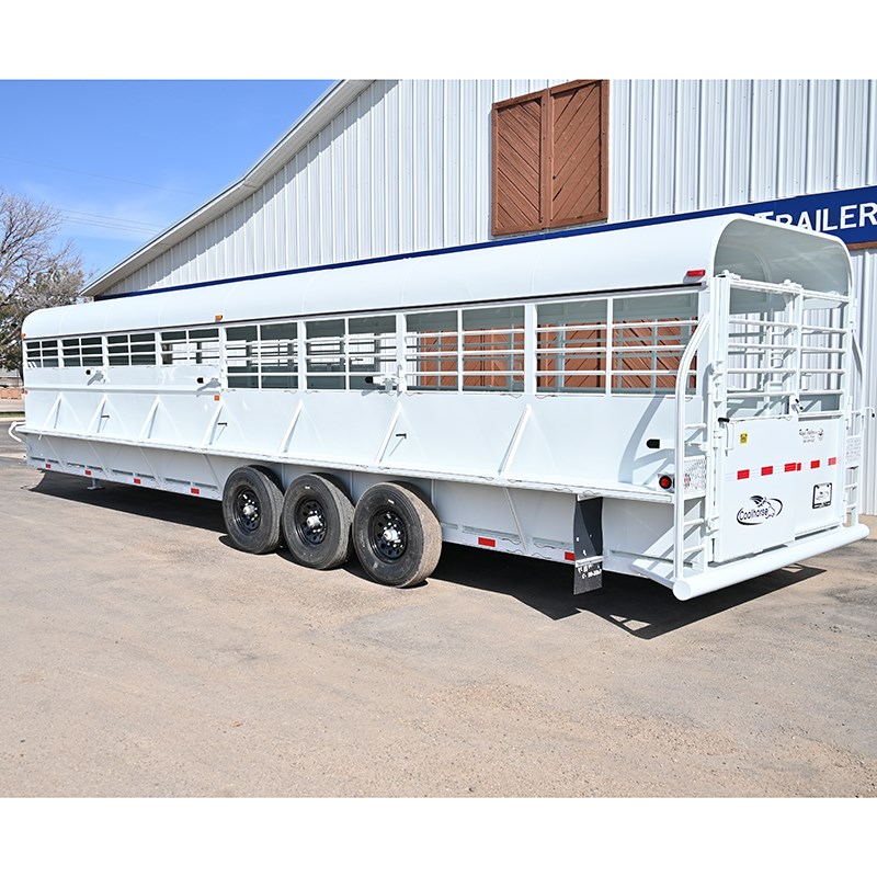 2023 Reyes 6'8"x32' Stock Trailer, Triple Axle, 3-7K axles
