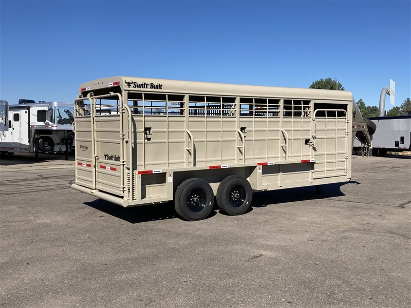 2024 Swift Built 20' Stock Trailer 8k Axles