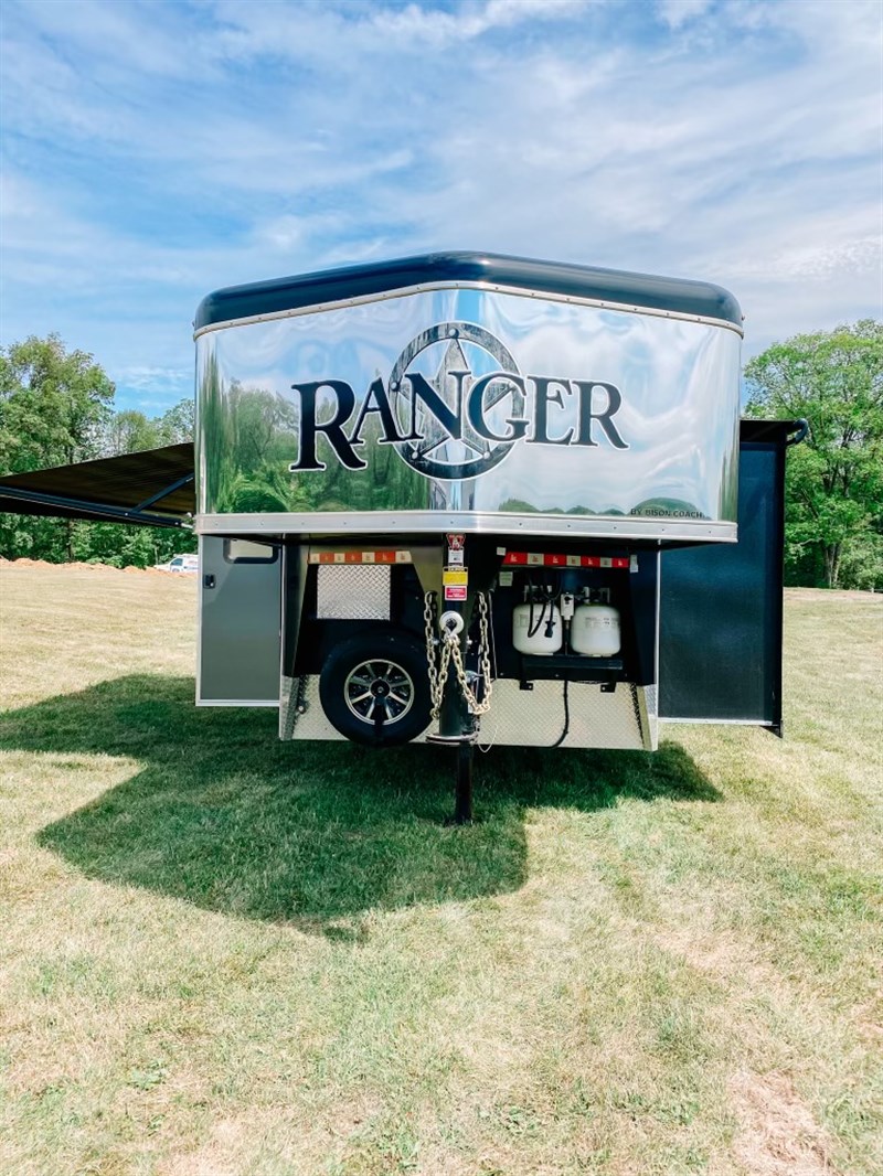 2018 Bison Ranger 2 Horse 8' Wide 11' LQ with slide!