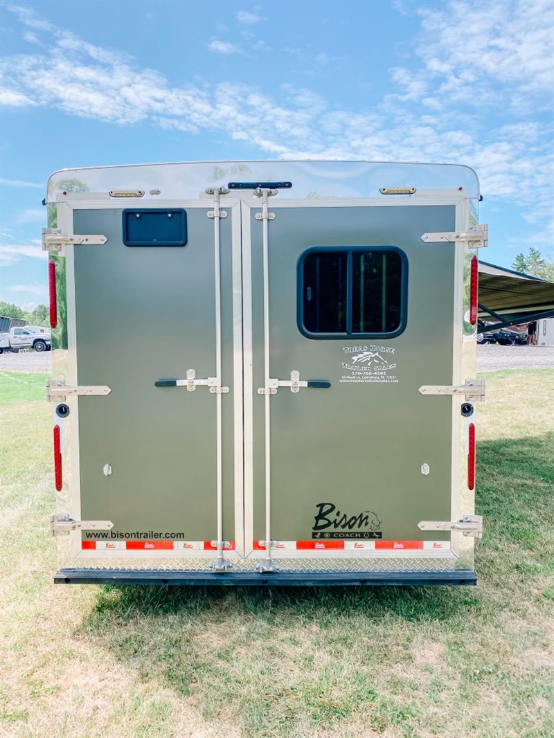 2018 Bison Ranger 2 Horse 8' Wide 11' LQ with slide!
