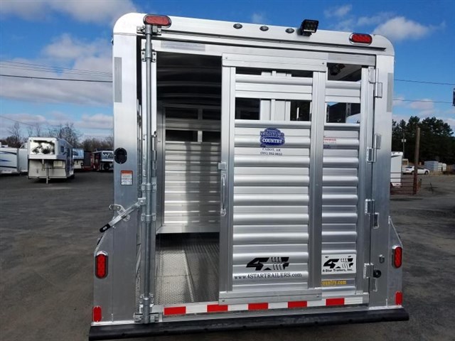 2019 4 Star 16' Aluminum Bumper Pull Livestock Trailer