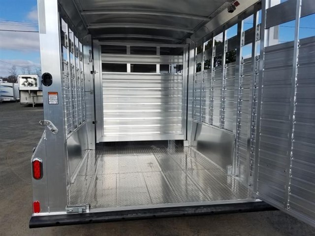 2019 4 Star 16' Aluminum Bumper Pull Livestock Trailer