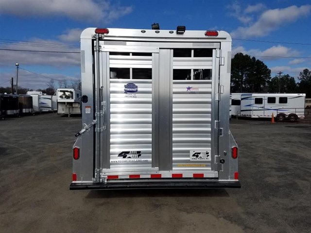 2019 4 Star 16' Aluminum Bumper Pull Livestock Trailer