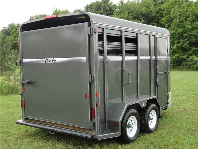 2016 CORN PRO 2 HORSE SLANT STOCK COMBO BUMPERPULL