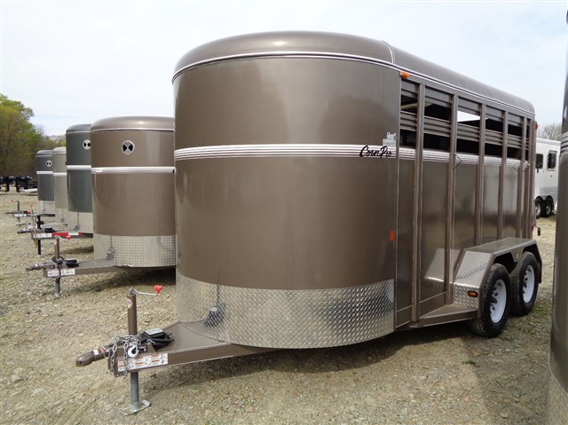 2017 CORN PRO 2 HORSE SLANT STOCK COMBO BUMPERPULL