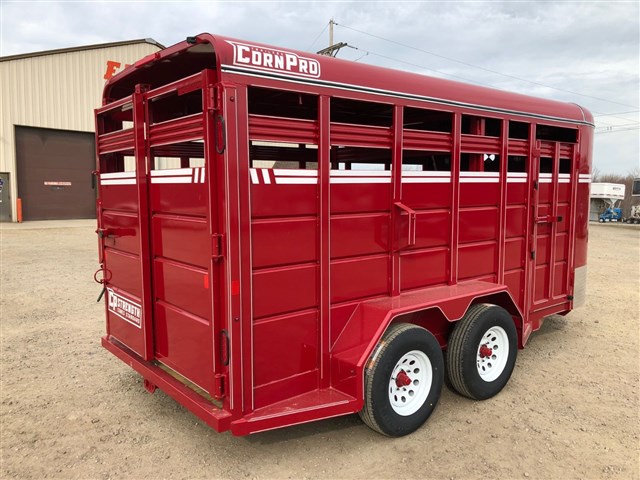 2019 Corn Pro 16' STOCK BUMPER PULL ~ RED