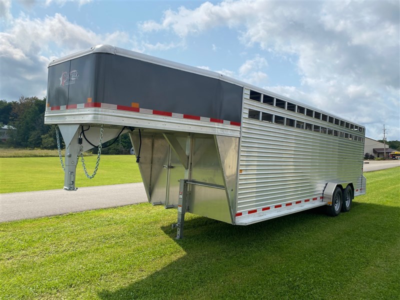2023 Frontier 24' ALUMINUM STOCK GOOSENECK W SLIDING GATE