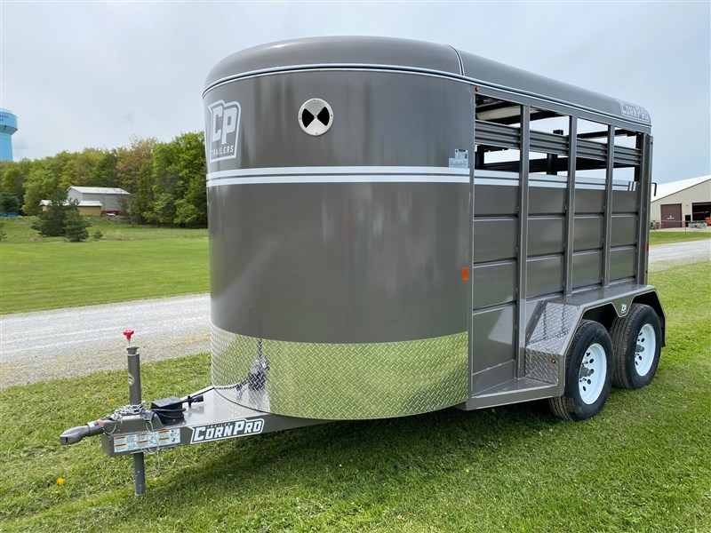 2024 Corn Pro 12' STOCK BUMPER PULL ~ PEWTER