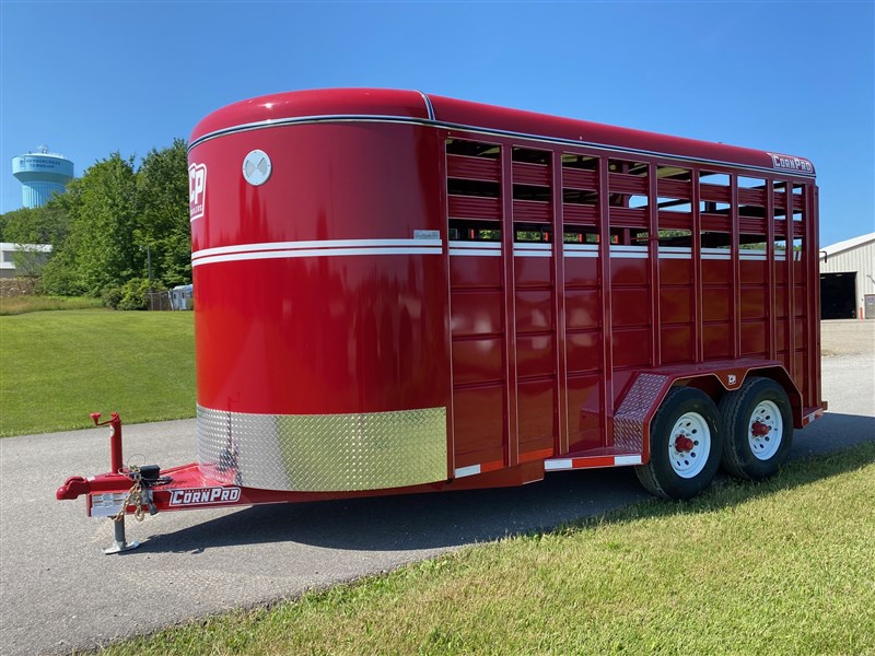 2024 Corn Pro 16' STOCK ~ 12K AXLES ~ EXTRA WIDE & TALL ~ RED