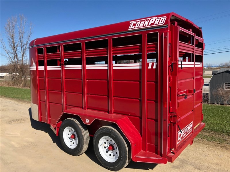 2024 Corn Pro 14' STOCK BUMPER PULL ~ RED ~ #4968