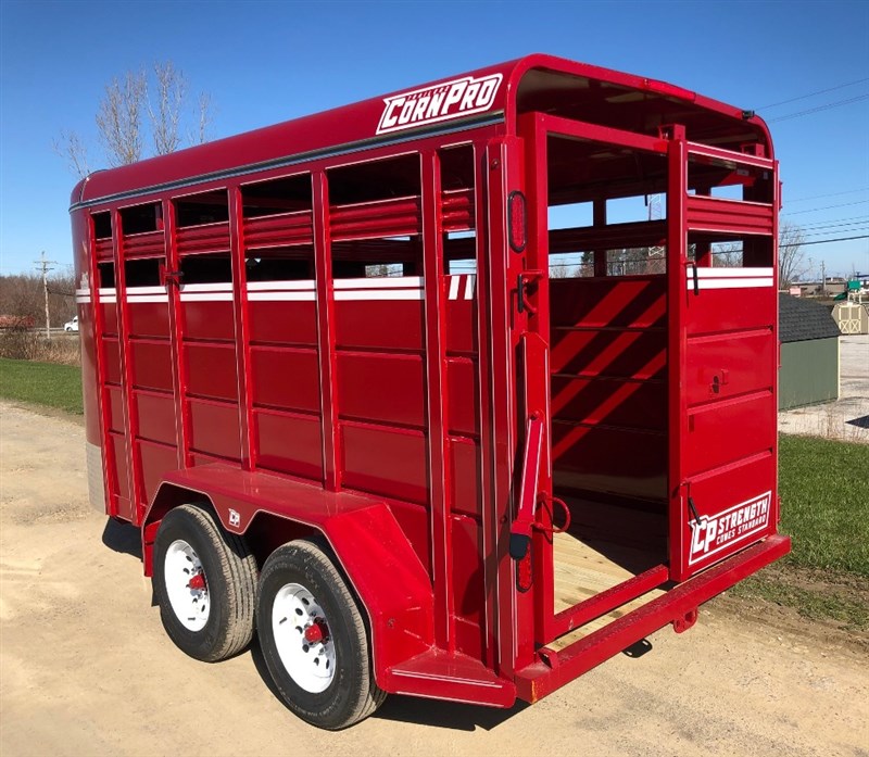 2024 Corn Pro 14' STOCK BUMPER PULL ~ RED ~ #4968