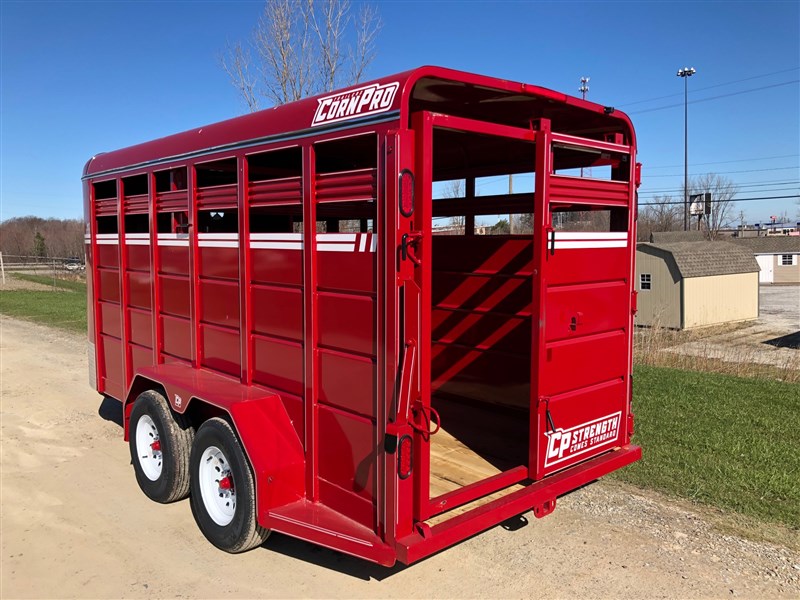 2024 Corn Pro 16' STOCK BUMPER PULL ~ RED