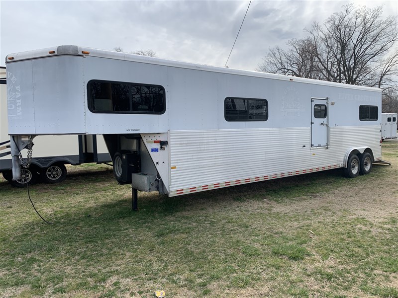 2001 SUNDOWNER, ALL ALUMINUM, HEAD TO HEAD, RAMP 5 HORSE AIR RIDE, WARM ...