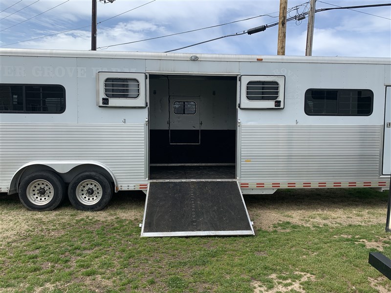 2001 SUNDOWNER, ALL ALUMINUM, HEAD TO HEAD, RAMP 5 HORSE AIR RIDE, WARM ...