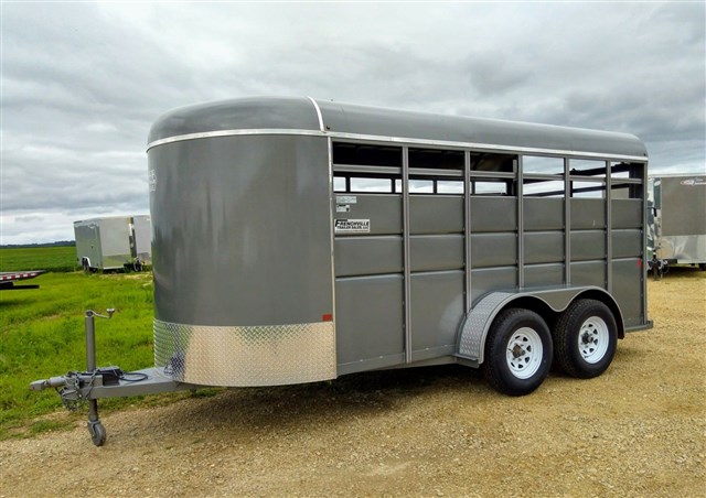 2019 S & S Duraline 16' Bumper Pull Livestock Trailer