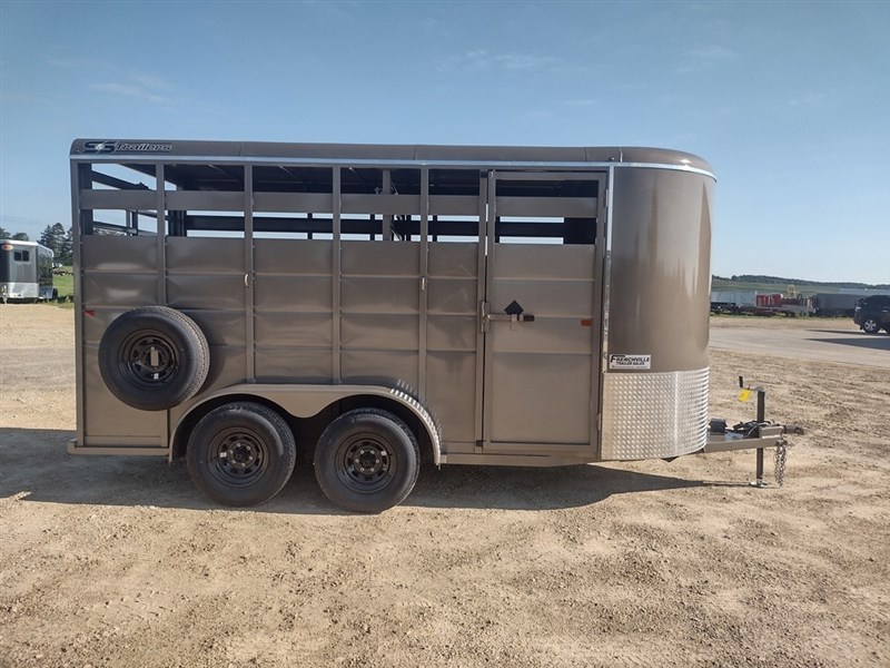 2023 S & S Manufacturing 16' Bumper Pull Livestock Trailer