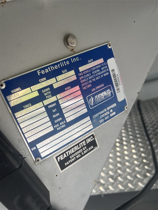 2002 Featherlite 8549