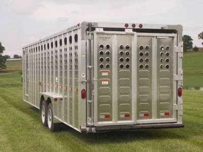 2007 MERRITT 28' Gooseneck Alum Cattle Drive Stock