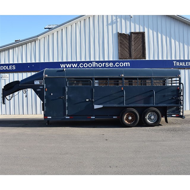 2014 Hughes 18' Stock Combo Horse Trailer